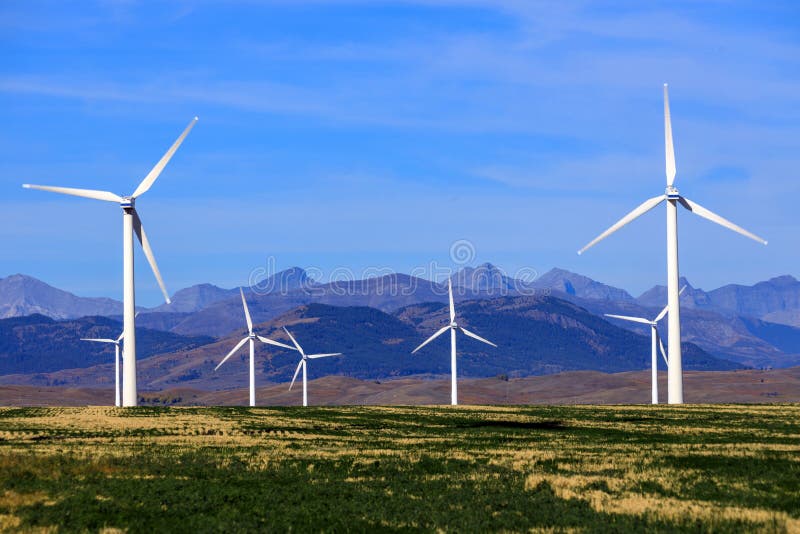 Wind Turbine Windmill Renewable Energy Alberta Canada Stock Photo ...