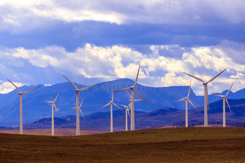 Wind Turbine Windmill Renewable Energy Alberta Canada Stock Image ...