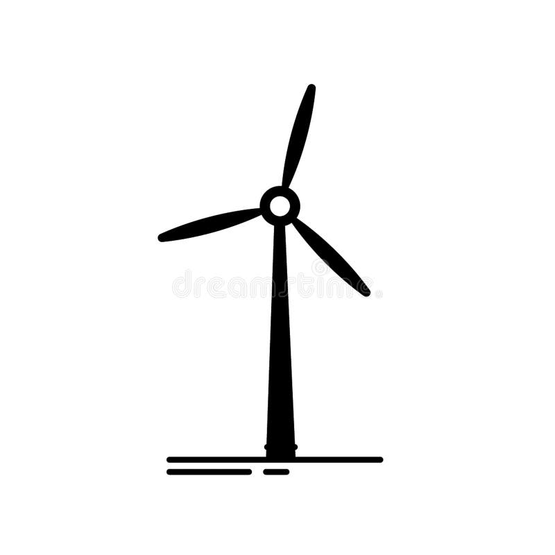 Wind Turbine, Windmill - Vector Icon Stock Vector - Illustration of ...