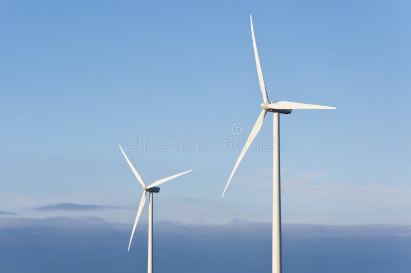 Wind turbines in the air stock photo. Image of landscape - 23968992