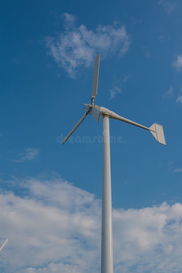 Wind Turbines and Blue Sky , Eco Power. Stock Photo - Image of plant ...