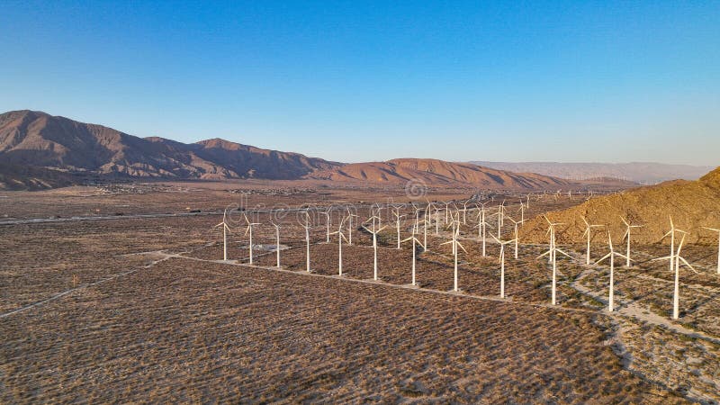 Wind Turbines in Cabazon, CA Stock Photo - Image of propeller ...