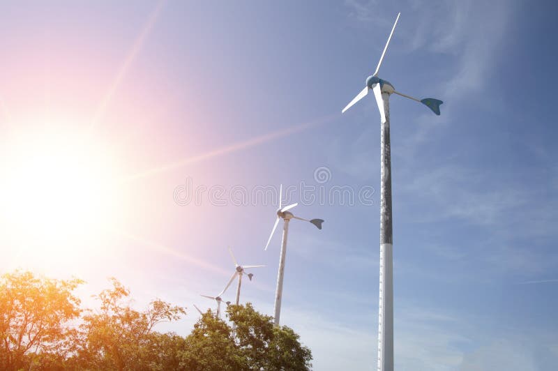 Wind Turbines, Clean Energy Natural Energy Stock Image - Image of panel ...