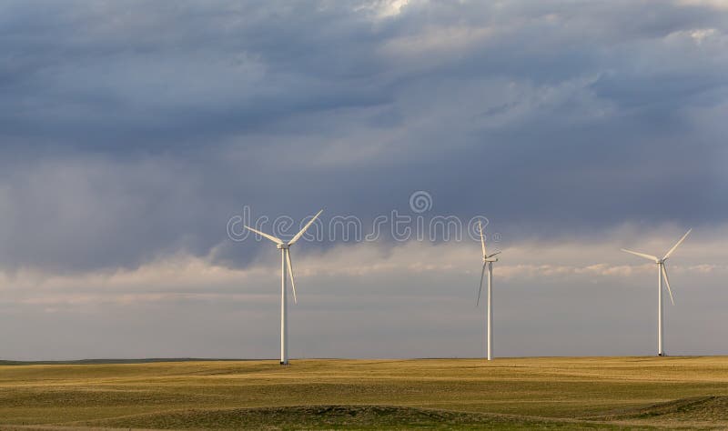 Wind Turbines in Colorado Prairie Stock Image - Image of farm, energy ...