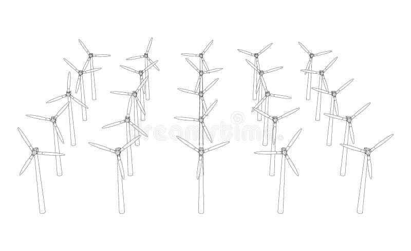 Wind Turbine Blueprint Stock Illustrations – 279 Wind Turbine Blueprint ...