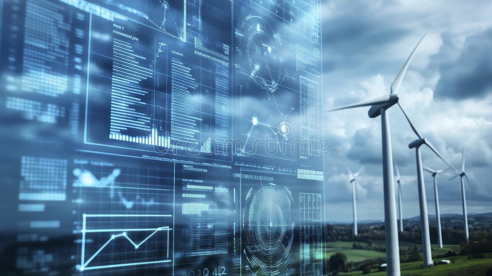 Wind Turbines and Data Visualization Renewable Energy and Technology ...