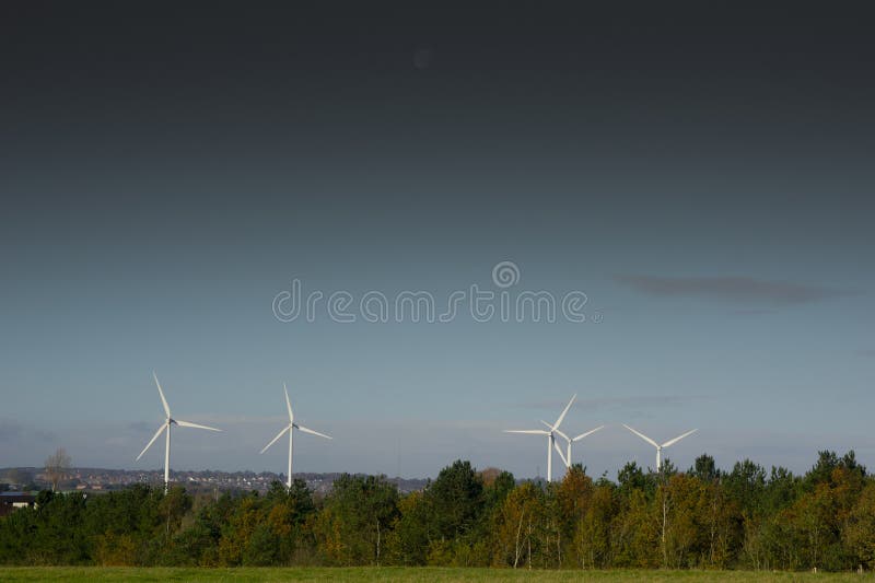 Wind Turbines Electricity Generators Stock Photo - Image of rural ...