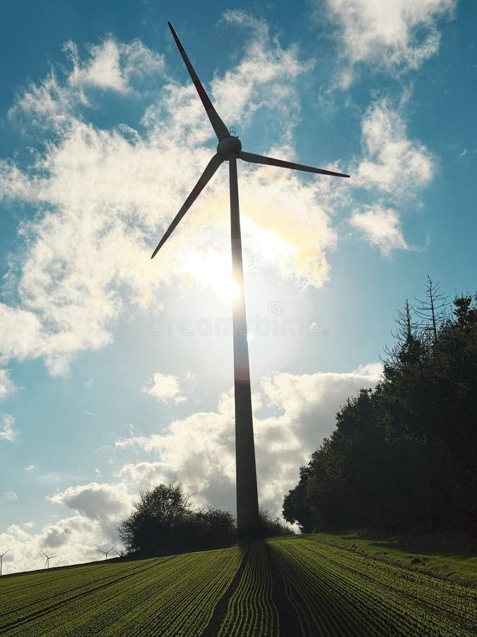 Wind Turbines or Wind Energy Converter. Close-up. Stock Photo - Image ...