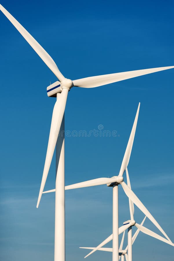 Wind Turbines Facing the Wind Stock Image - Image of cloud, generation ...