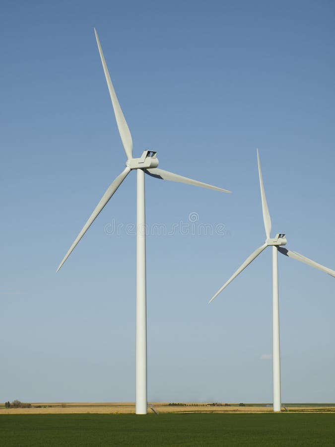 Wind turbines farm stock image. Image of green, plant - 24507273