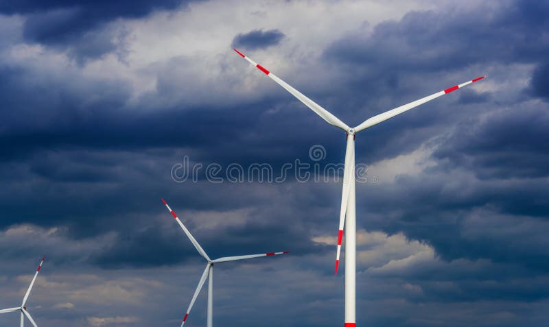 Wind Turbines Farm. Windmill Stock Image - Image of nature, blue: 132847681