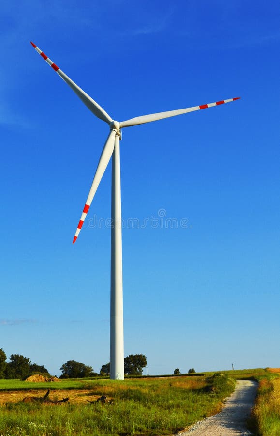 Wind Turbines Farm. Windmill Stock Image - Image of generator, mill ...