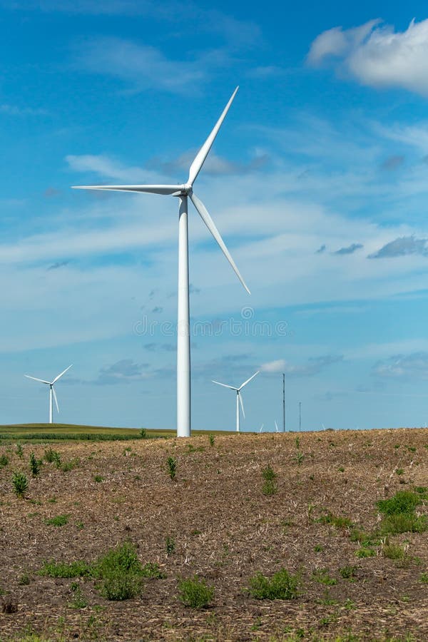 Wind Turbines Generating Power in the Midwest United States Stock Photo ...