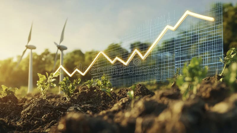 Wind Turbines and Growth Graph Highlight Green Potential Stock ...