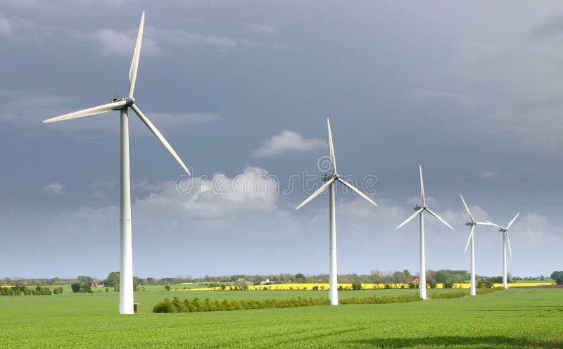 Wind Turbines, Modern Windmills Royalty Free Stock Image - Image: 815666
