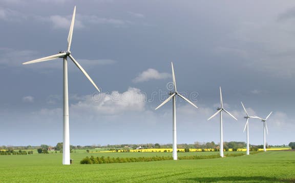 Wind Turbines, Modern Windmills Stock Photo - Image of energy, ecology ...