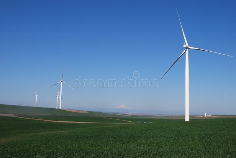 Wind Turbines stock image. Image of fields, mountains - 64500225