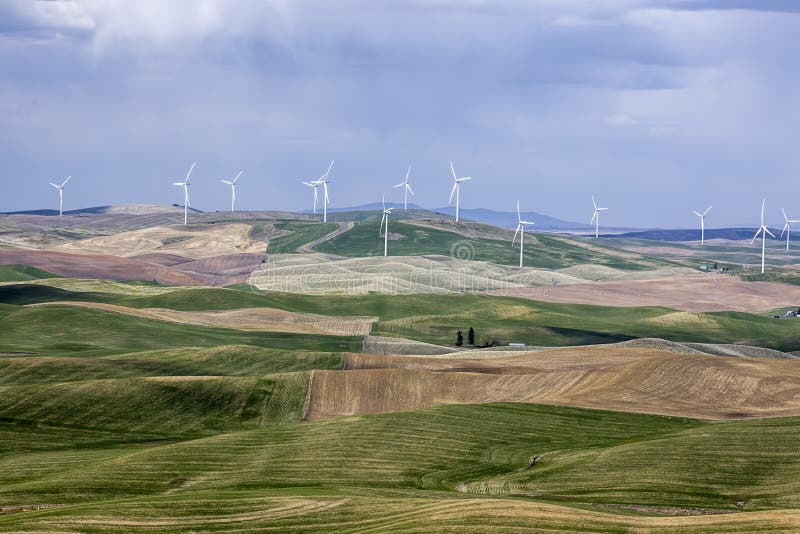 Wind Turbines on the Palouse Stock Photo - Image of countryside ...