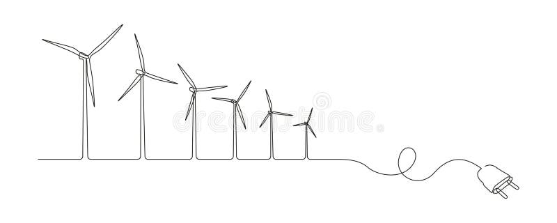 One Line Drawing Windmill Stock Illustrations – 89 One Line Drawing ...