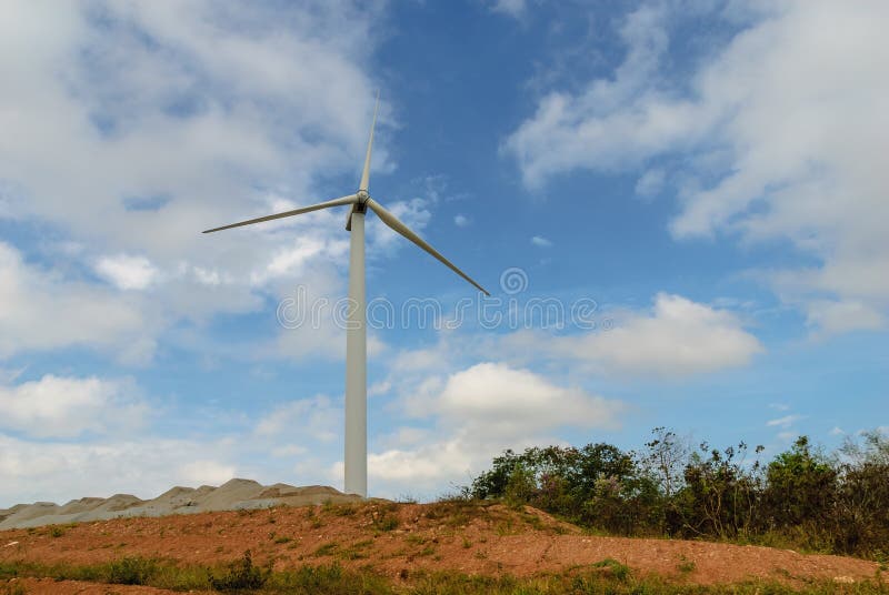 Wind Turbines Produce Electricity Stock Photo - Image of ecology ...