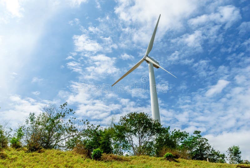 Wind Turbines Produce Electricity Stock Photo - Image of alternative ...