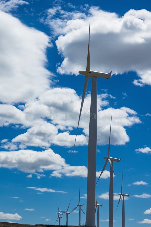 Wind Turbines and Wheat Fields in Eastern Oregon Stock Image - Image of ...