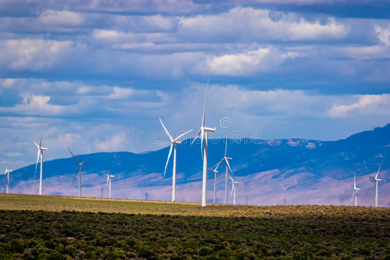 Wind Turbines at Spring Valley Wind Farm Stock Photo - Image of north ...