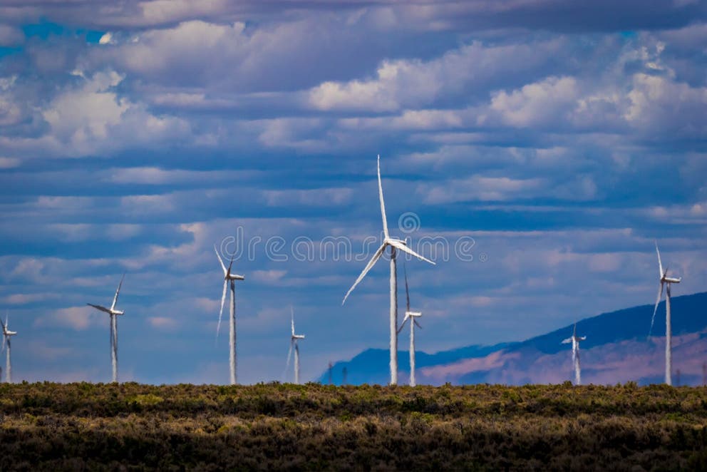 Wind Turbines at Spring Valley Wind Farm Stock Photo - Image of valley ...