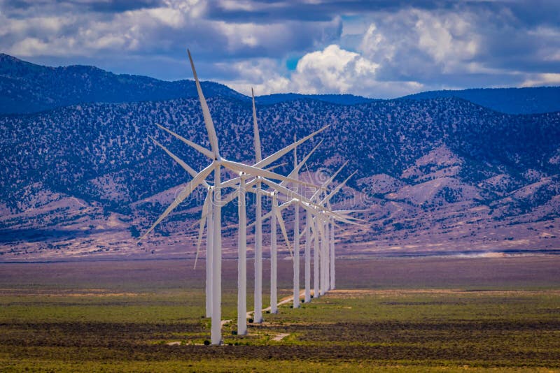 Wind Turbines at Spring Valley Wind Farm Stock Image - Image of ...