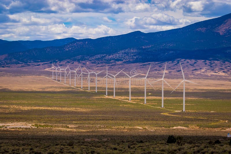 Wind Turbines at Spring Valley Wind Farm Stock Photo - Image of turbine ...