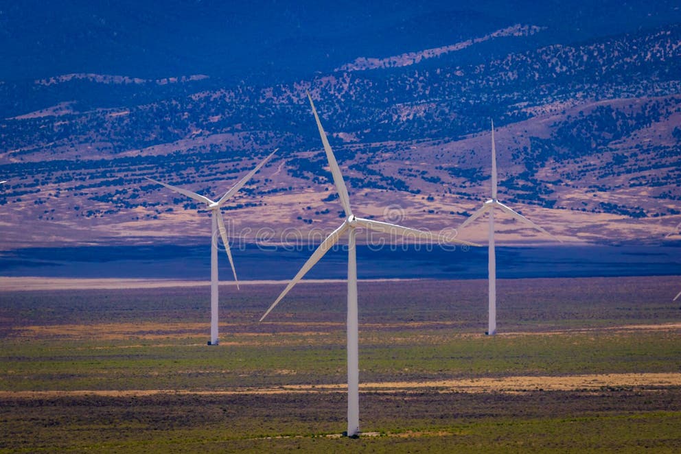 Wind Turbines at Spring Valley Wind Farm Stock Photo - Image of united ...