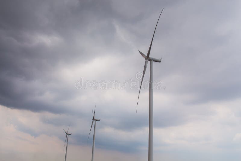 Wind turbines - storm stock photo. Image of dramatic - 40955006