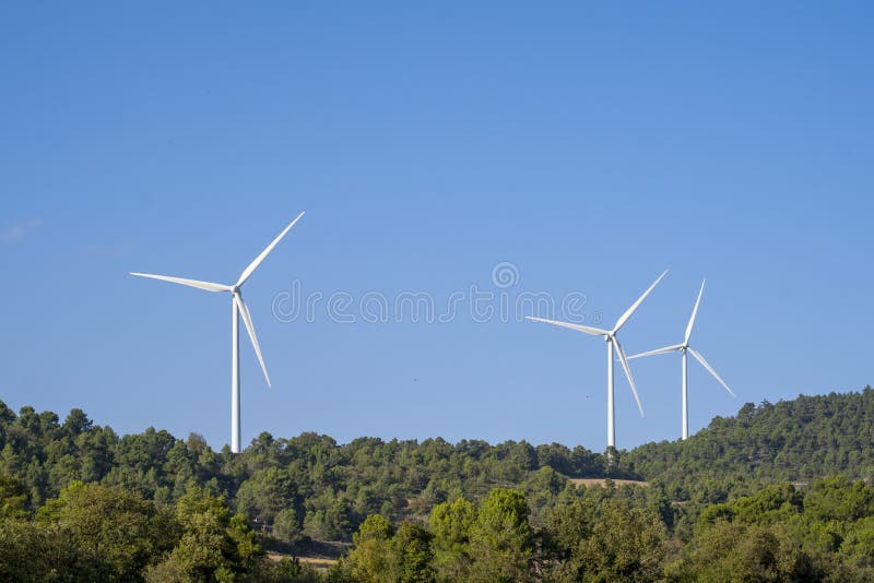 Wind Turbines in Tarragona in Spain Stock Photo - Image of farm ...