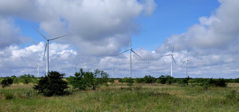 Wind turbines in Texas stock photo. Image of turbines - 222831440