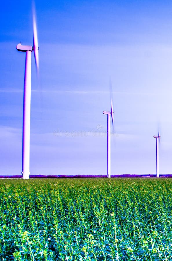 Wind turbines stock image. Image of field, windfarm, energy - 95669751