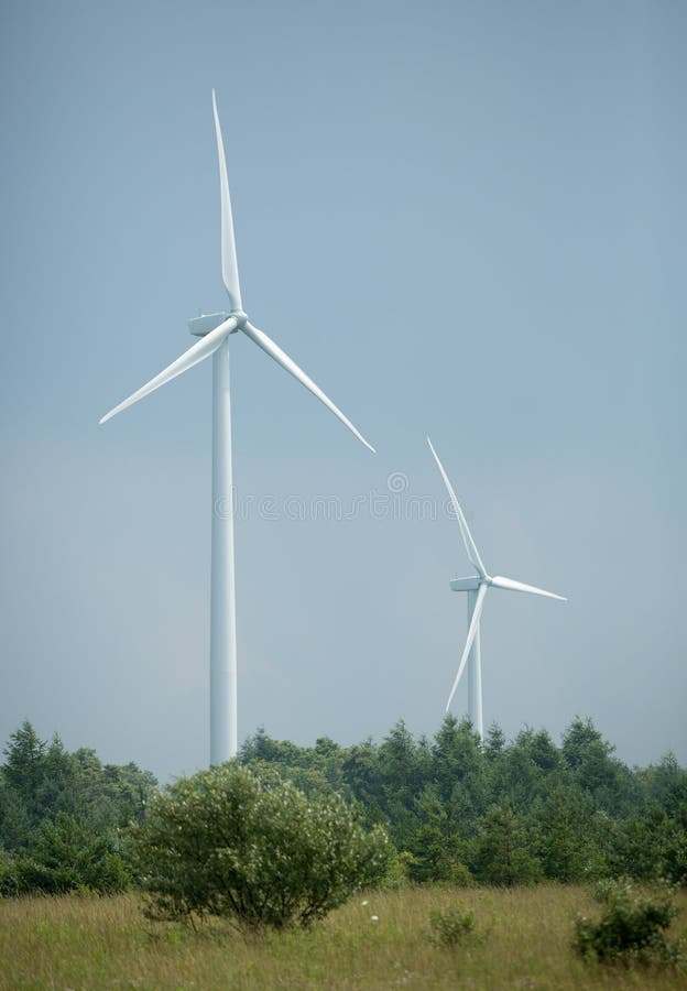 2 Wind Turbines stock photo. Image of industrial, climate - 32505532