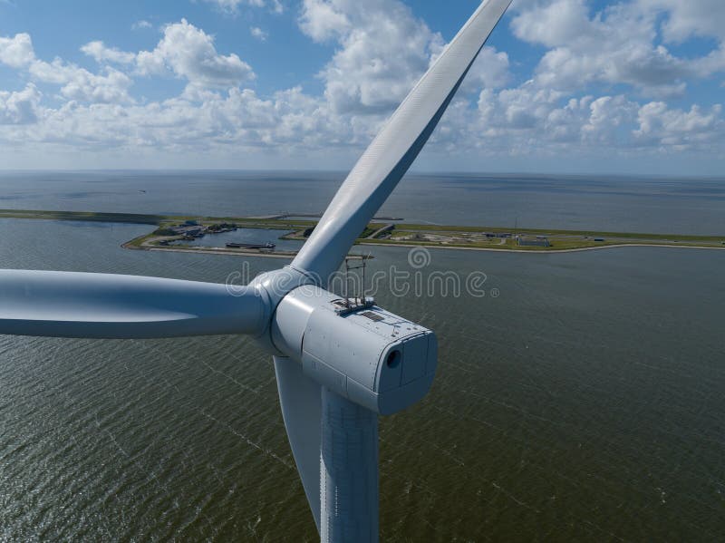 Wind Turbines on Water. Climate Change Solution, Green Sustainable ...