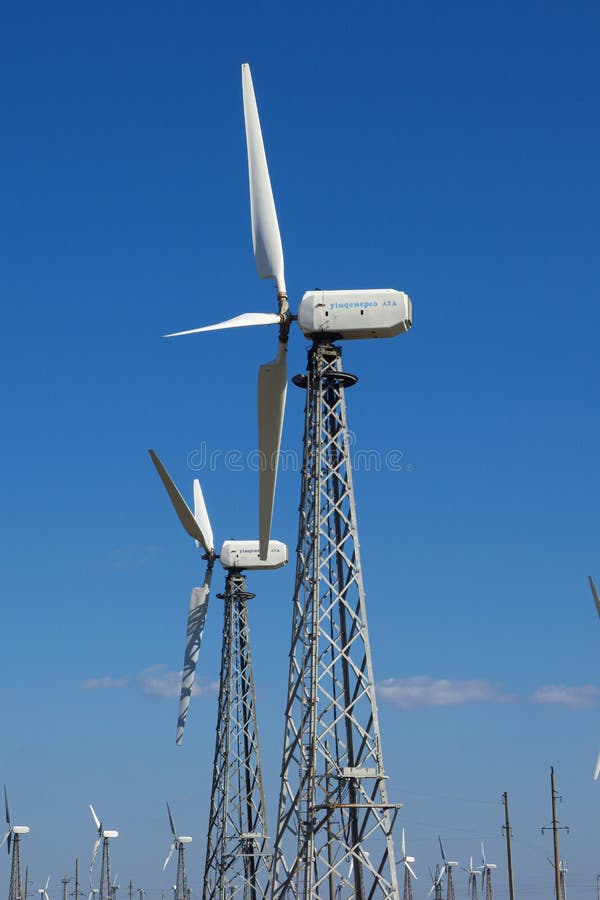 Wind Turbines Windmill Energy Farm Crimea Stock Image - Image of ...