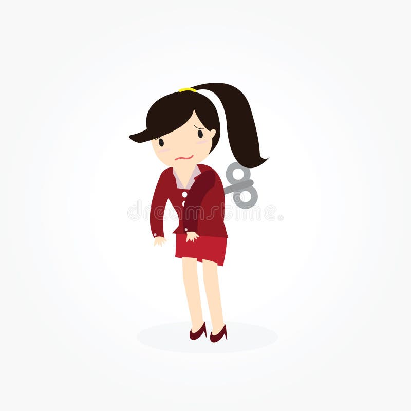Wind-Up Business Woman Concept Stock Vector - Illustration of ...