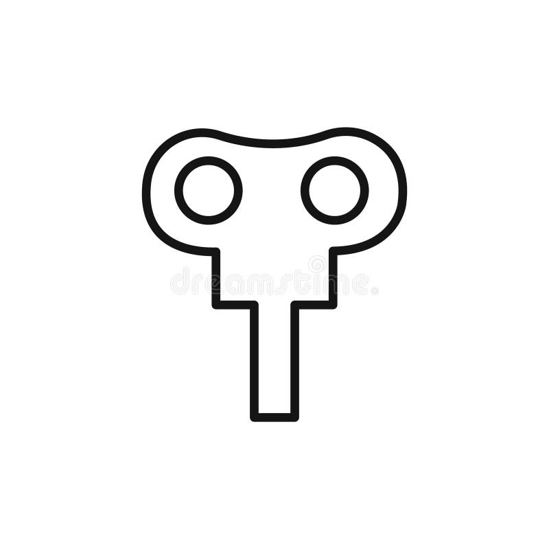 Wind Up Key Logo Sign Vector Outline Stock Vector - Illustration of ...