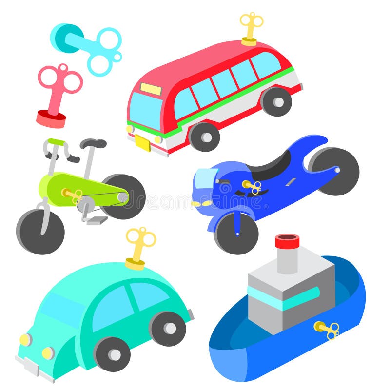 Wind up vehicle vector stock vector. Illustration of relax - 59031300
