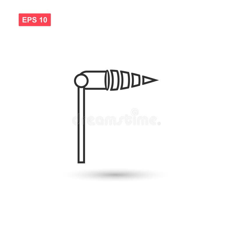 Wind Vane Icon Vector Design Isolated 6 Stock Vector - Illustration of ...