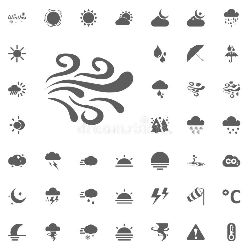Wind Vector Icon. Weather Vector Icons Set Stock Illustration ...