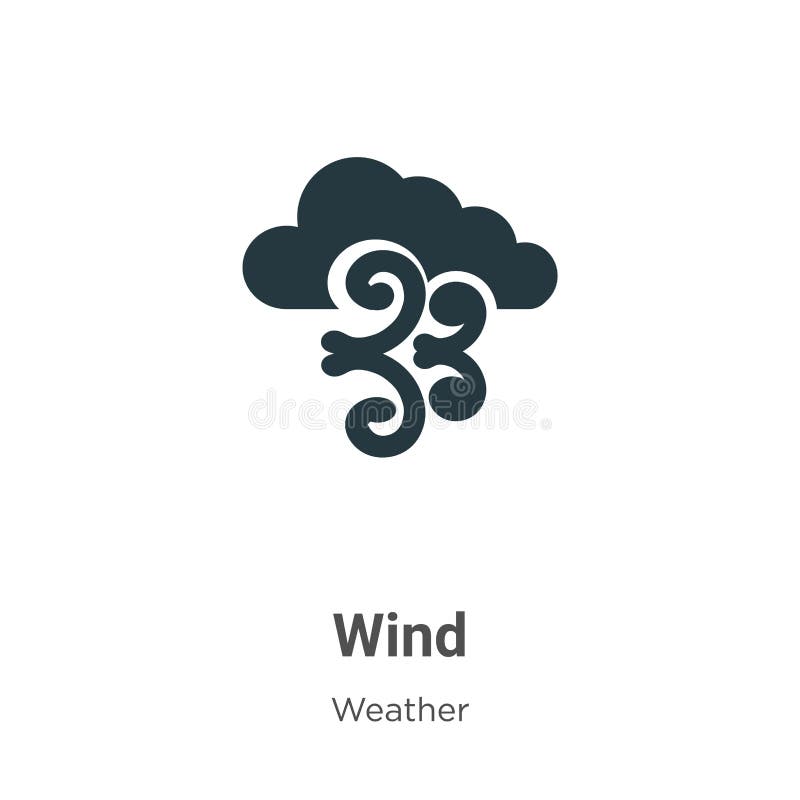 Wind Vector Icon on White Background. Flat Vector Wind Icon Symbol Sign ...
