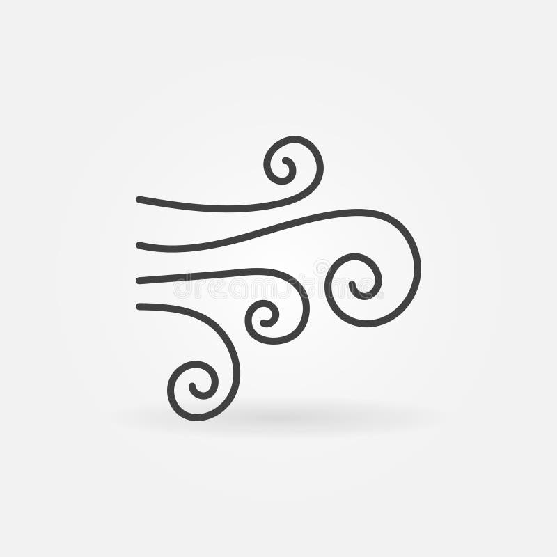 Wind Vector Thin Line Concept Hand Drawn Icon or Sign Stock Vector ...