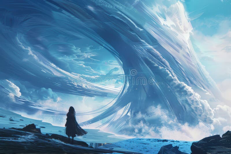 Wind and Weather Forecast with Swirling Air Currents and Atmospheric ...