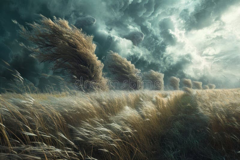 Wind and Weather Forecast with Swirling Air Currents and Atmospheric ...