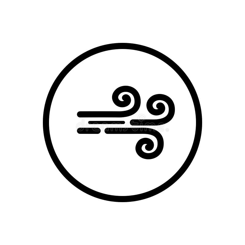 Wind. Weather Icon in a Circle. Isolated Vector Illustration Stock ...