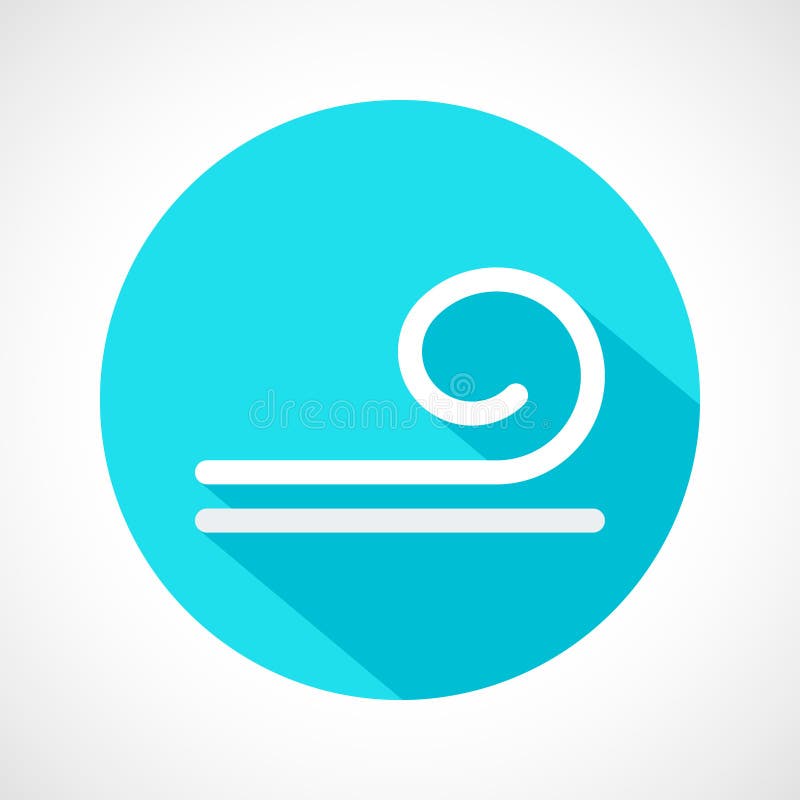 Wind weather icon stock vector. Illustration of blue - 140064100