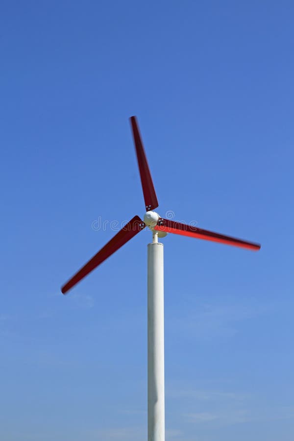 Wind Wheel in Front of a Blue Stock Image - Image of power, stream ...